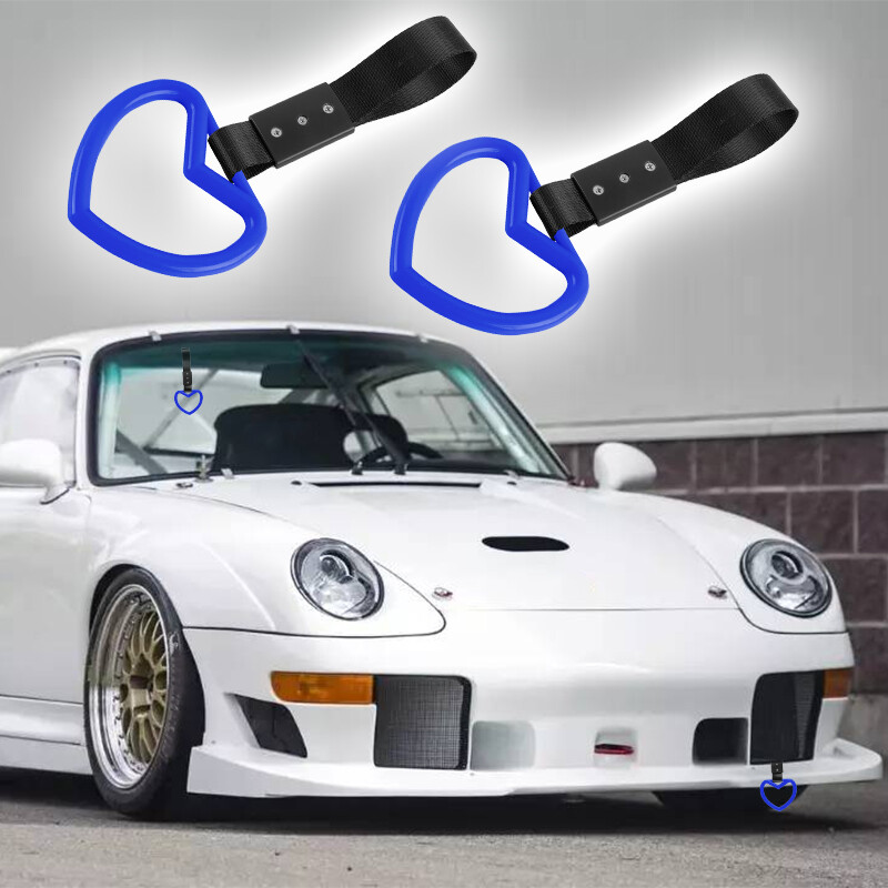 JDM Heart Shape TSURIKAWA Blue Ring Subway Train Bus Handle Strap Nylon ...