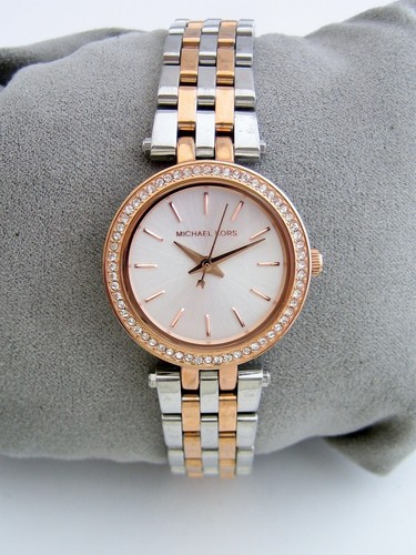 MICHAEL KORS DARCI WOMENS WATCH MK3298 GOLD STAINLESS STEEL CRYSTALS ...