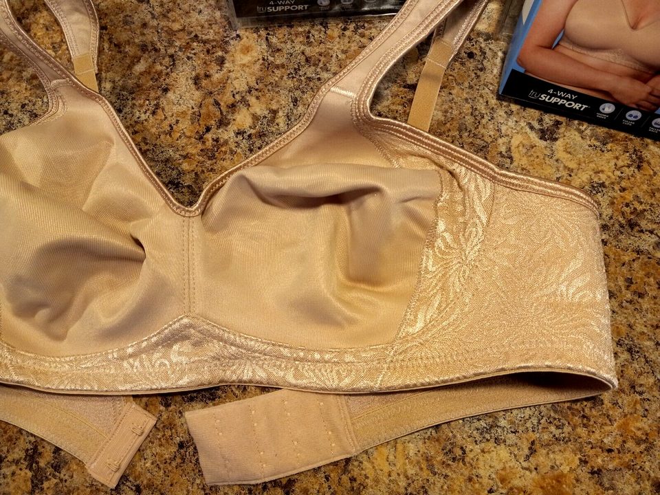 Womens Playtex Bra #4049 Side&Back Smooth Cool Comfort 44C 42C 40D 36B ...