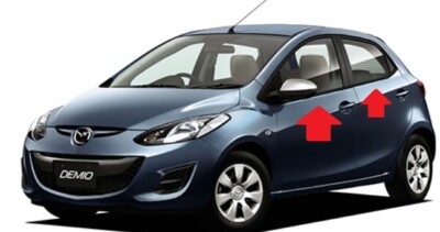 MAZDA GENUINE Demio DE3F Front Window Rear Window Molding Set OEM Japan ...