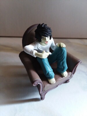"L" Death Note Character and Chair {smaller scale} | eBay