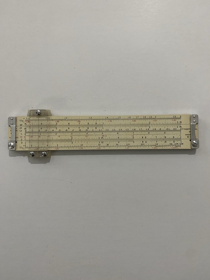 Pickett Slide Rule Log Dual Base Speed Rule Model N600-T | eBay