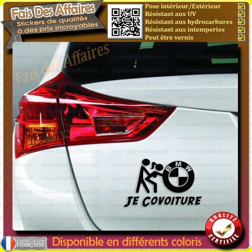 Stickers Autocollant bmw covoiturage humour je covoiture decal ...