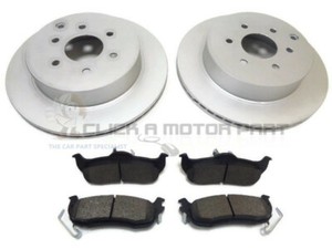 FOR NISSAN NAVARA 2.5 DCi D40 2005-2016 REAR 2 BRAKE DISCS AND PADS SET ...