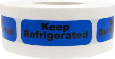 Blue "Keep Refrigerated" Stickers | 0.5 x 1.5" Inches Wide | 500 Pack ...