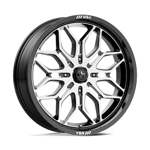 MSA Offroad Wheels M47 Sniper 18x7 4x156 10mm Gloss Black Machined ...