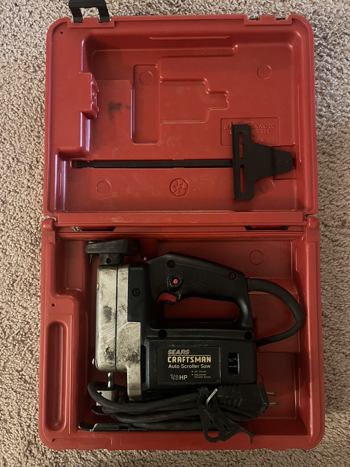 Vintage USA Made Sears Craftsman One Inch 1" Auto Scroller Saw Model ...