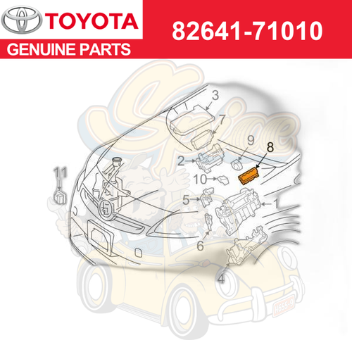 82641-71010 Toyota OEM Genuine RELAY, INTEGRATION N°1 | eBay
