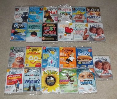 RARE READER'S DIGEST MAGAZINE 2012 2011 2009 SET JANUARY TO DECEMBER ...