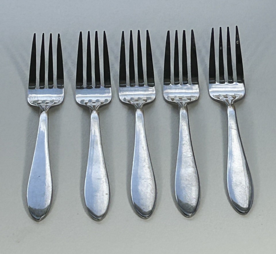 Oneida MOONCREST Dinner FORKS Stainless Flatware 5 Pieces Lot | eBay