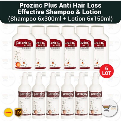 Prozinc Plus Anti Hair Loss Hair Care Set - 6 x (shampoo 300 ml ...
