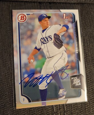 Matt Andriese Autograph Signed 2015 Bowman 1st Tampa Bay Rays | eBay