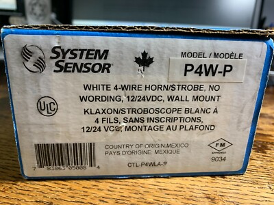 New System Sensor P4WP Fire Alarm Horn Strobe P4W-P | eBay