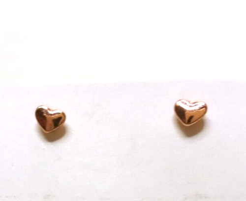 VINTAGE HEART EARRINGS GOLD TONE SMALL STUD SCEW BACK | eBay