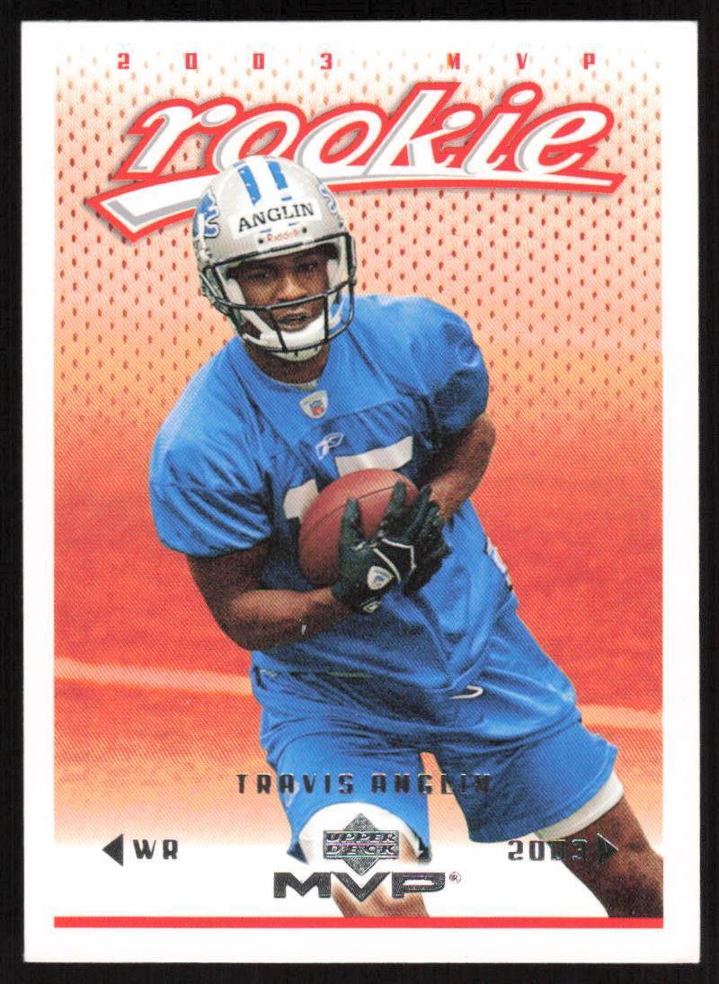 2003 Upper Deck MVP Travis Anglin #397 Rookie Detroit Lions | eBay