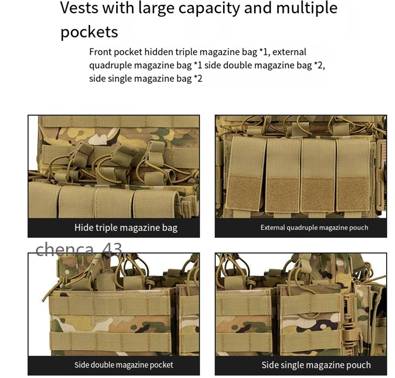 Tactical Vest Bulletproof Protective Vest Multifunctional Outdoor ...