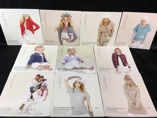 LOT A: 10 SUBLIME Hand Knit Patterns Books FREE SHIPPING | eBay