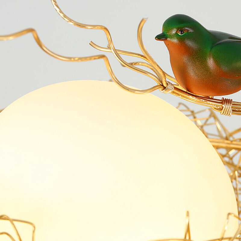 Modern Bird Nest Glass Chandelier Ceiling Lamp Fixture Gold Pendant ...
