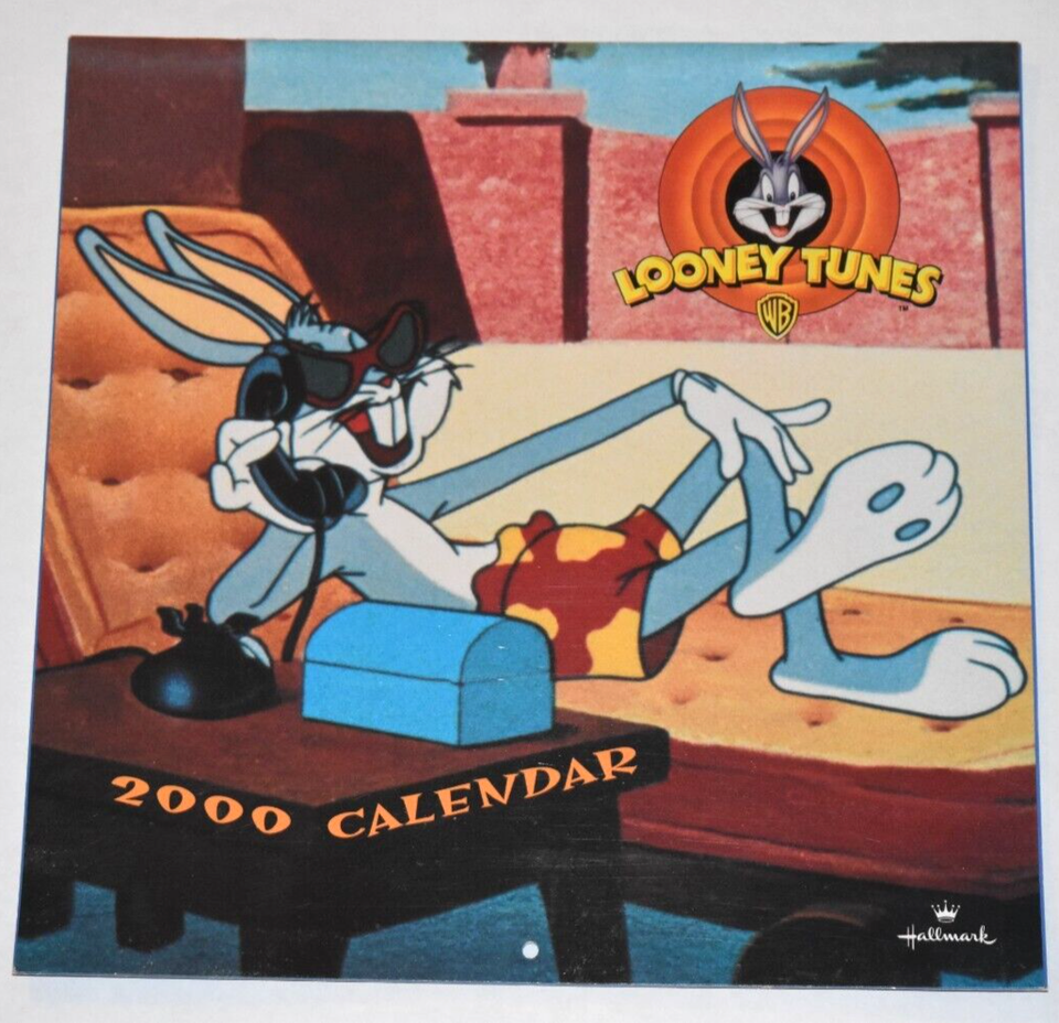 VINTAGE 2000 CALENDAR ~ HALLMARK WARNER BROTHERS LOONEY TUNES, SIZE 11 ...