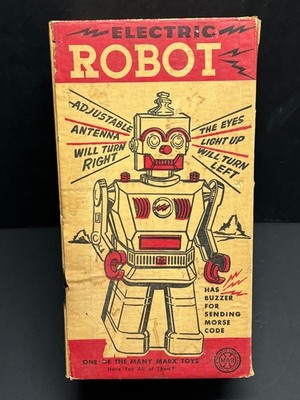 VINTAGE 1956 MARX ELECTRIC ROBOT WITH ORIGINAL BOX | eBay