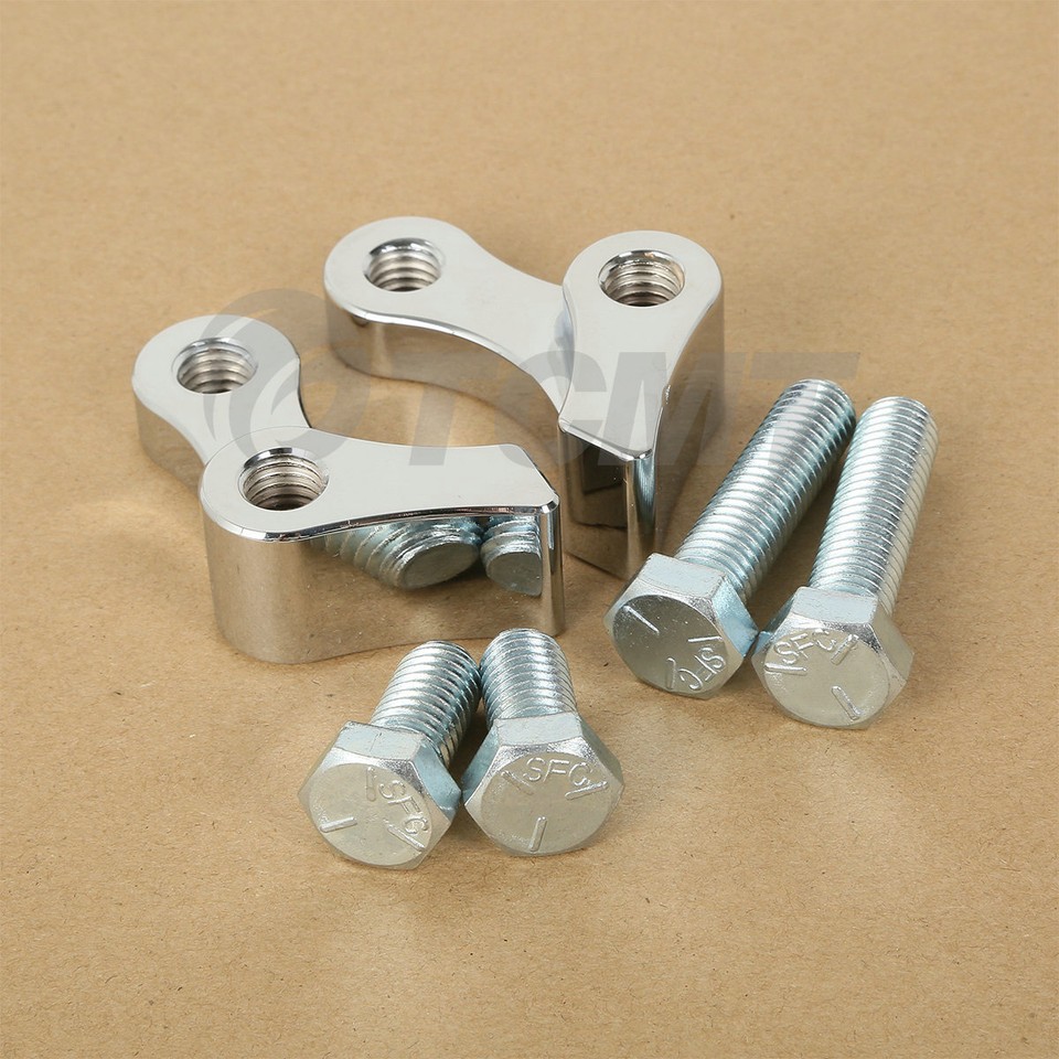 Chrome 1" INCH Adjustable Lowering KIT For Harley Dyna Super, Wide ...