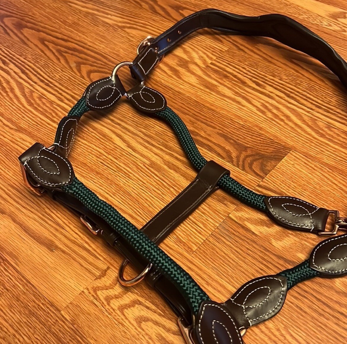 NWT HDR Green Rope Leather halter HORSE | eBay