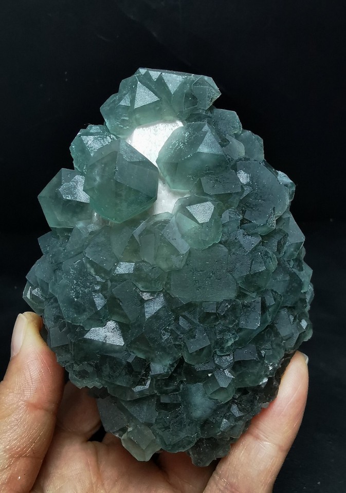 640g New Find Natural Green Spherical Fluorite Quartz Rock Mineral ...