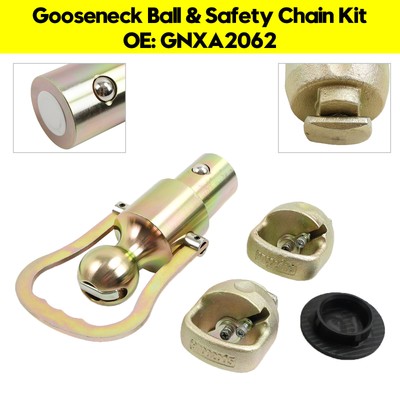 30000 lbs Capacity Gooseneck Ball & Safety Chain Kit GNXA2062 Fits Ram ...