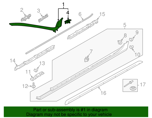 Volvo OEM 2018 V90 Exterior-pillar Molding Right 31386575 for sale ...