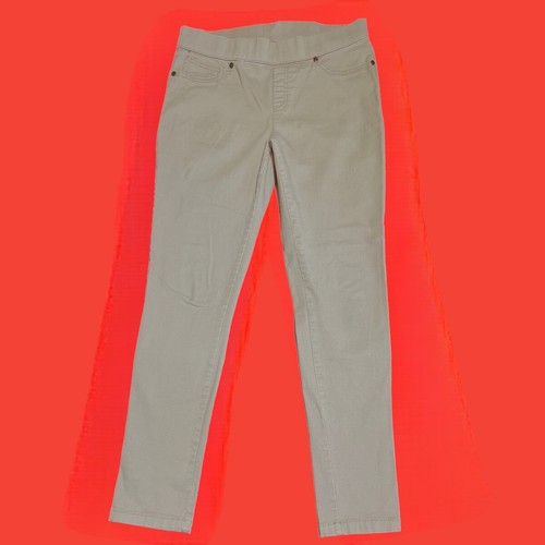 FADED GLORY ... Pull-On Stretch Jeans Pants ... Beige ... Size 10 ...