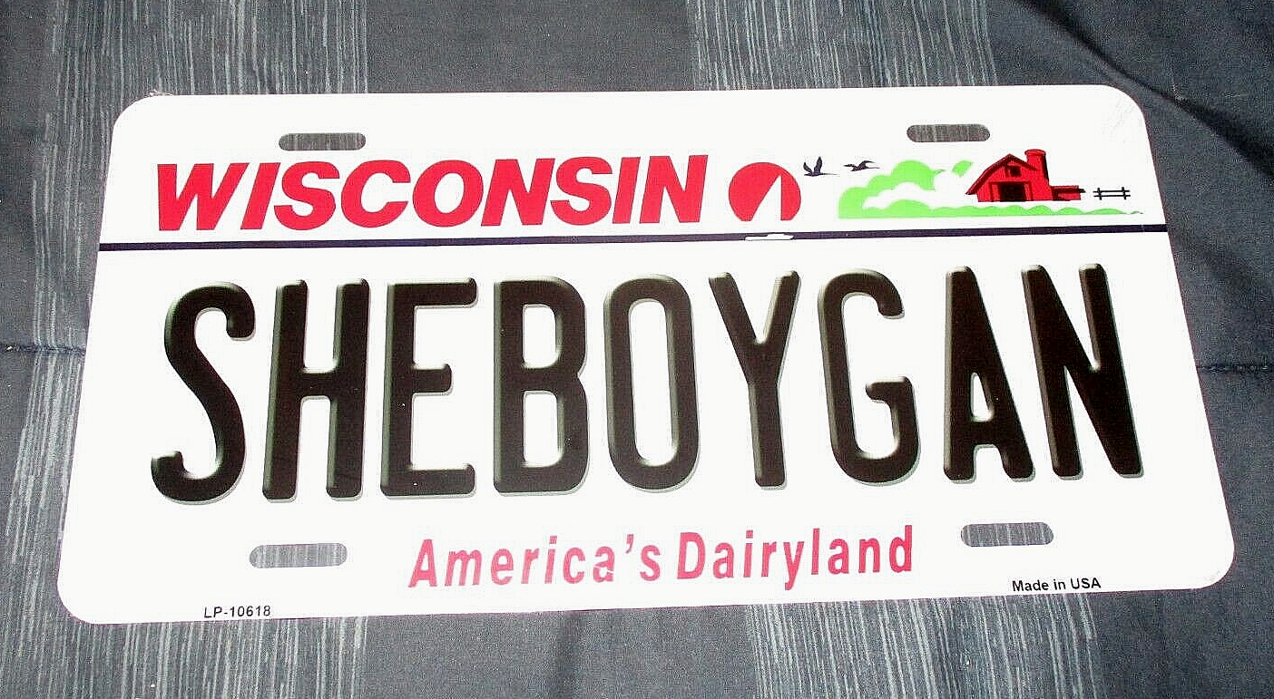SHEBOYGAN WISCONSIN Metal License Plate #01 - NEW | eBay