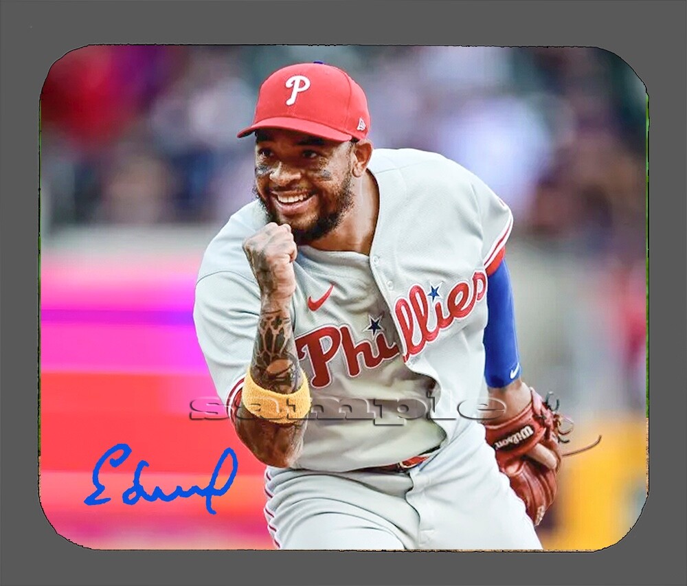 Edmundo Sosa Philadelphia Phillies Facsimile Autographed Mouse Pad Item ...
