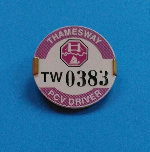 PSV DRIVER, BUS CONDUCTOR BADGES, BUS DRIVER UNIFORM BADGES, THAMESWAY ...