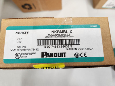 Lot of (120) Panduit - NKBMBL-X NetKey BLACK Blank Module - (12) bags of 10 | eBay