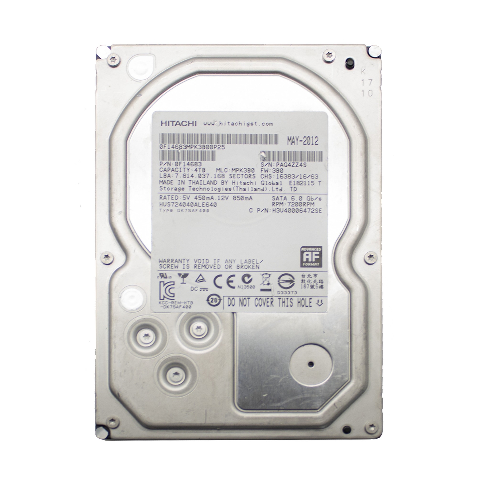 HITACHI HDD 4TB SATA 3,5” Hard Disk Desktop Computer Nas DVR | eBay