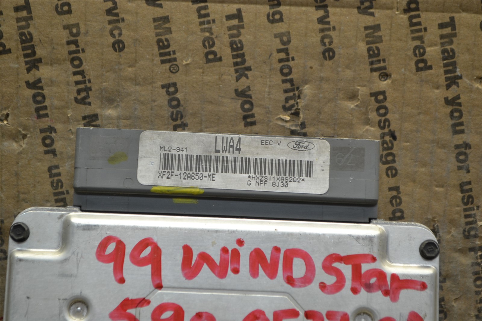 1999 Ford Windstar 3.8L Engine Control Unit ECU XL2F12A650ME Module 252 ...