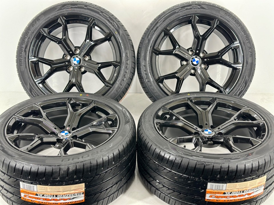 20INCH RIMS TIRES SET BMW E70 F15 X5 E71 X6 OEM Y-Spoke 20x11/10 Style ...