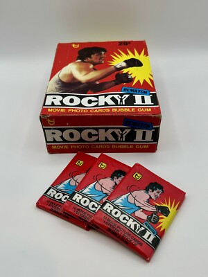 1979 Topps ROCKY II Movie Trading Cards - 1 Sealed Pack (10 Cards & Gum ...