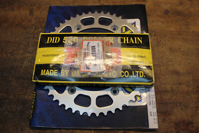 1980 Yamaha YZ125 Sunstar "Works" Rear Sprocket And DID Chain Set, JT ...