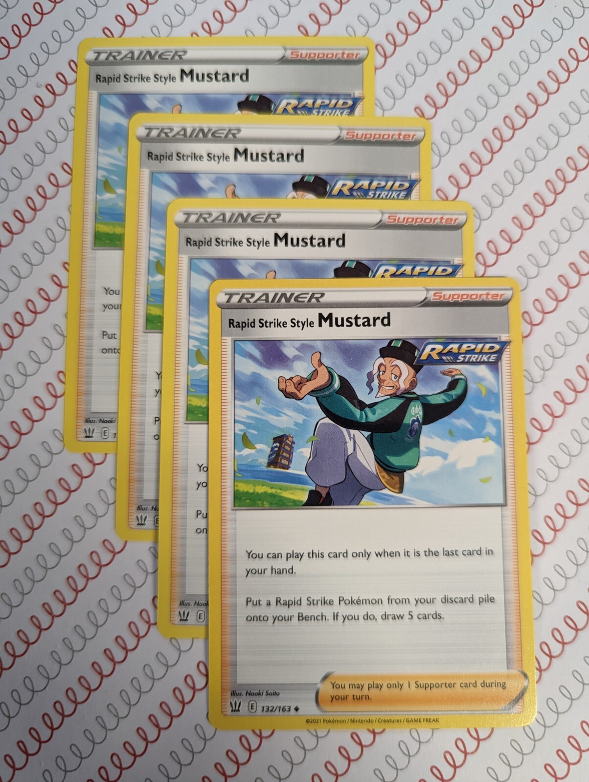 Pokemon Cards - Rapid Strike Style Mustard x4 Playset - Battle Styles ...