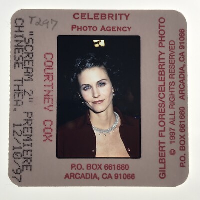 1997 Courtney Cox at "Scream 2" Premier Celebrity Transparency Slide ...