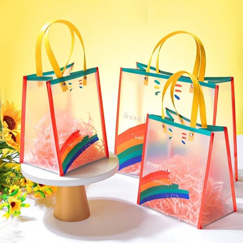Waterproof Gift Packaging Bag Rainbow Handbag New Tote Gift | eBay ...