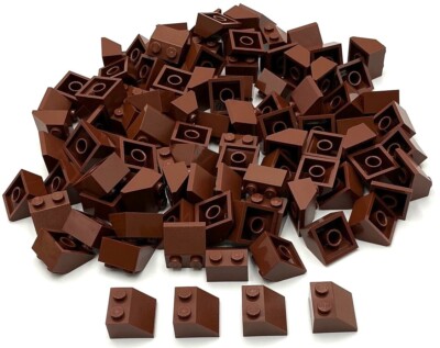 Lego 100 New Reddish Brown Slope Sloped 45 2 x 2 Parts | eBay