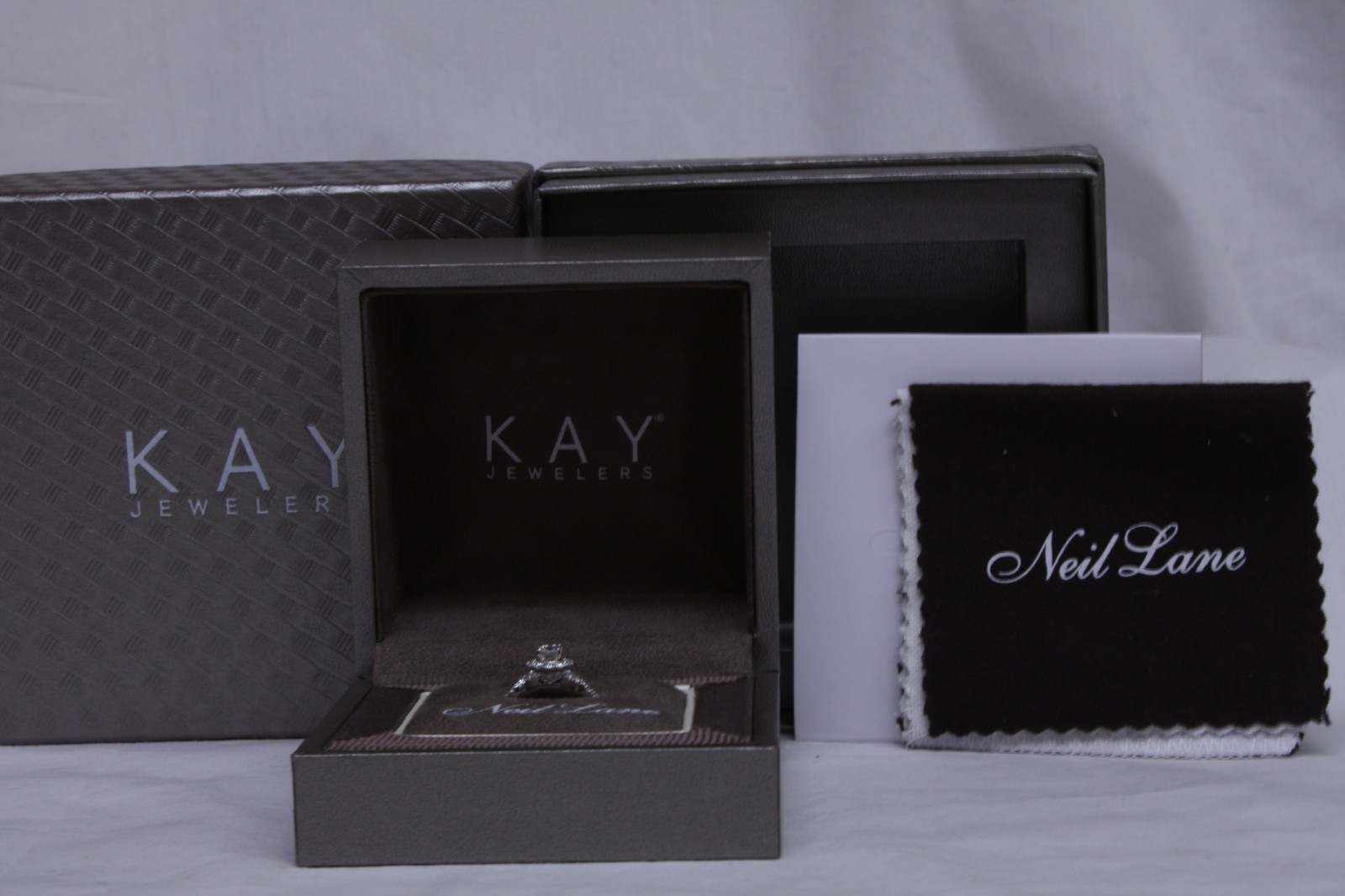 Neil Lane 14KT WG Halo Wedding Ring .75ctw Diamonds box SZ 7+ 3012-1 | eBay