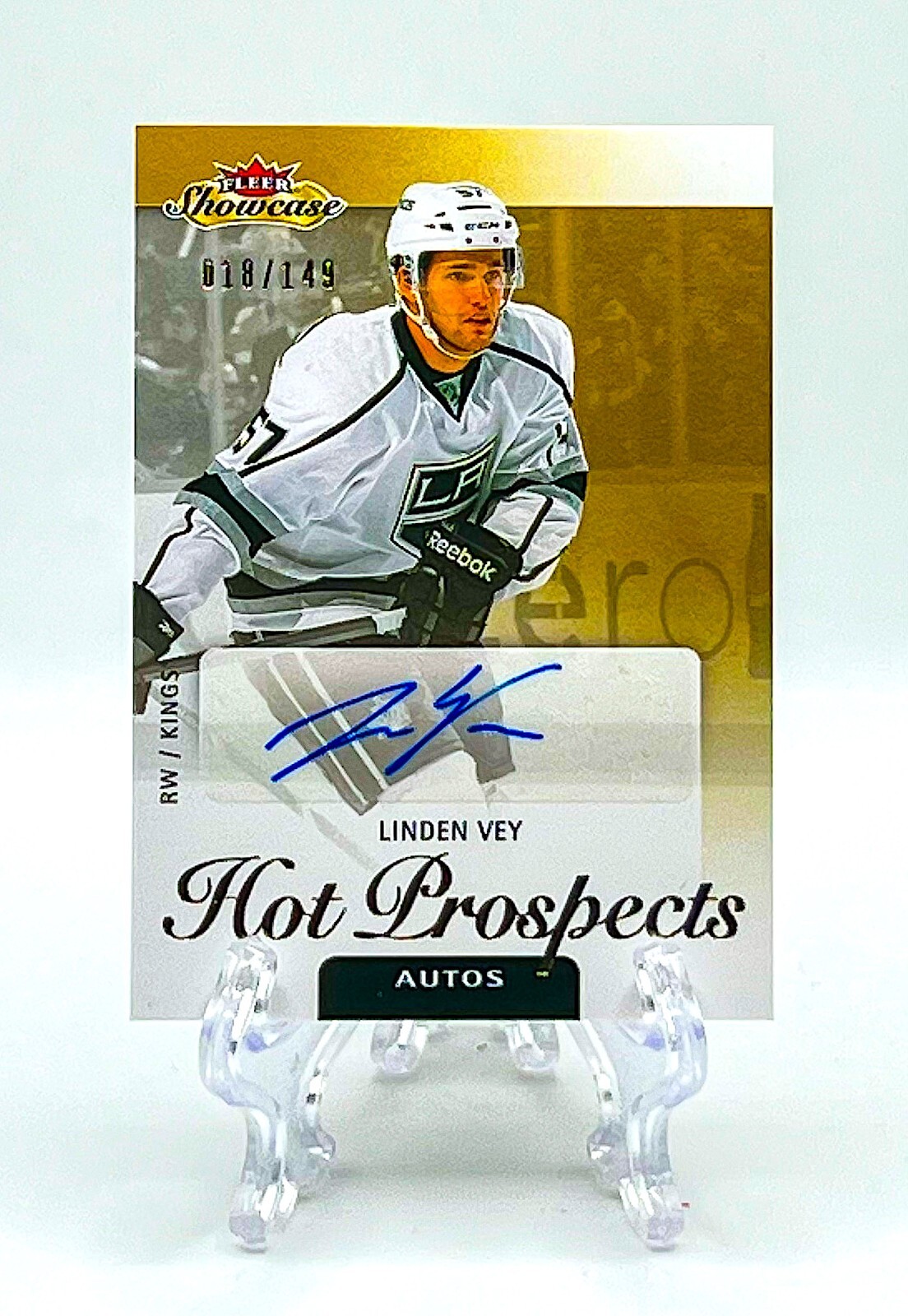 LINDEN VEY 2013 Fleer Showcase #142 ROOKIE HOT PROSPECTS AUTOGRAPHS ...