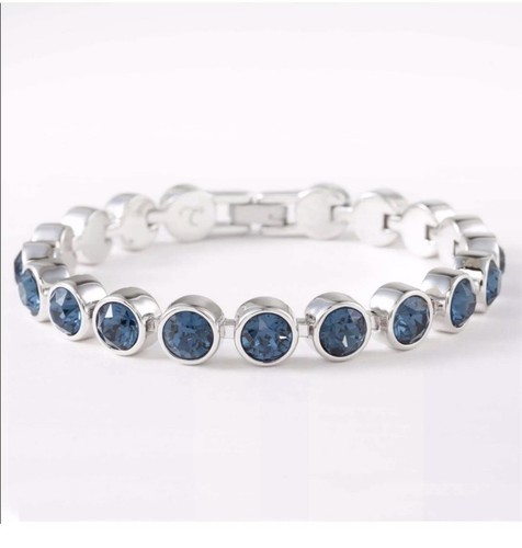 Touchstone Crystal By Swarovski Ice Bracelet in Blue Rhodium Stunning ...