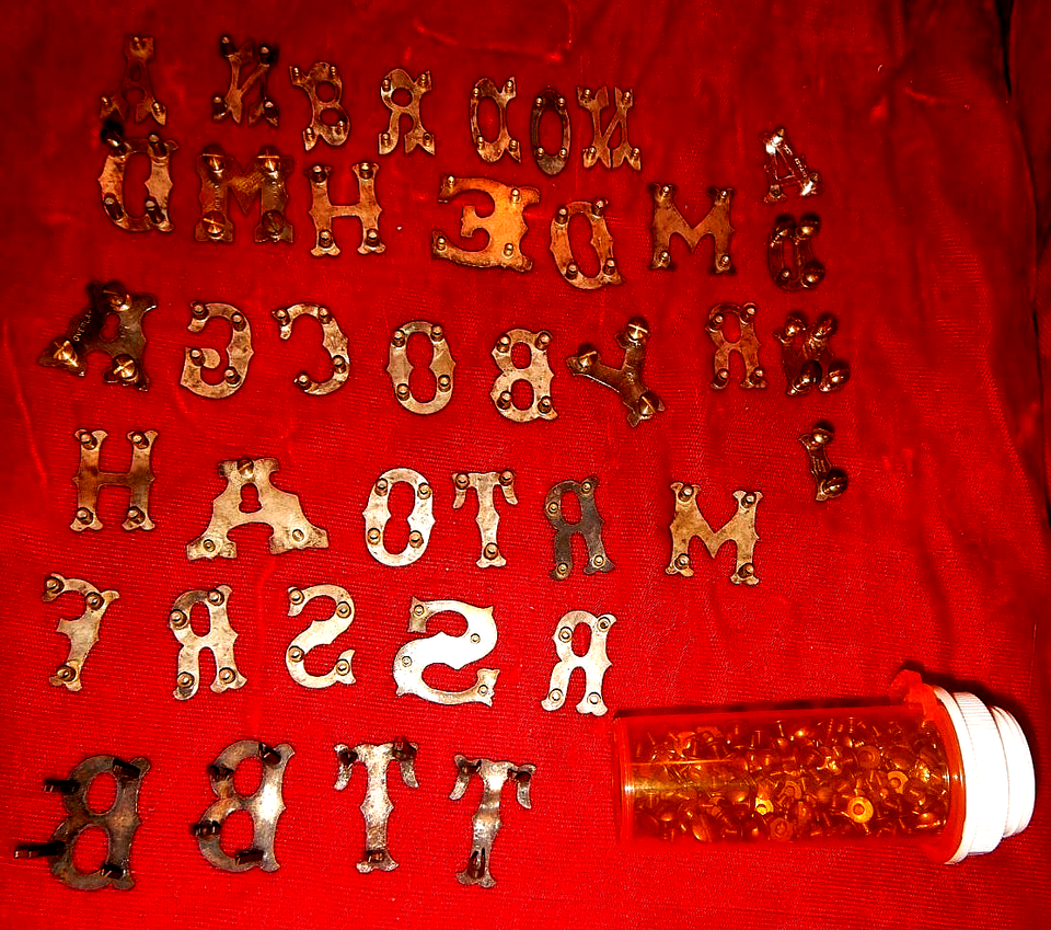 39 Assorted Hand-Crafted Sterling Silver Engraved Alphabet Letter ...