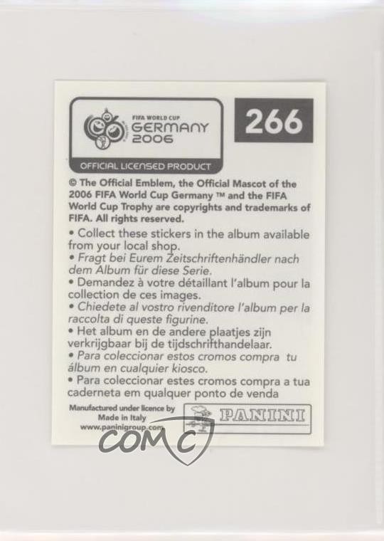 2006 Panini World Cup Album Stickers Sayed Alavi #266 | eBay