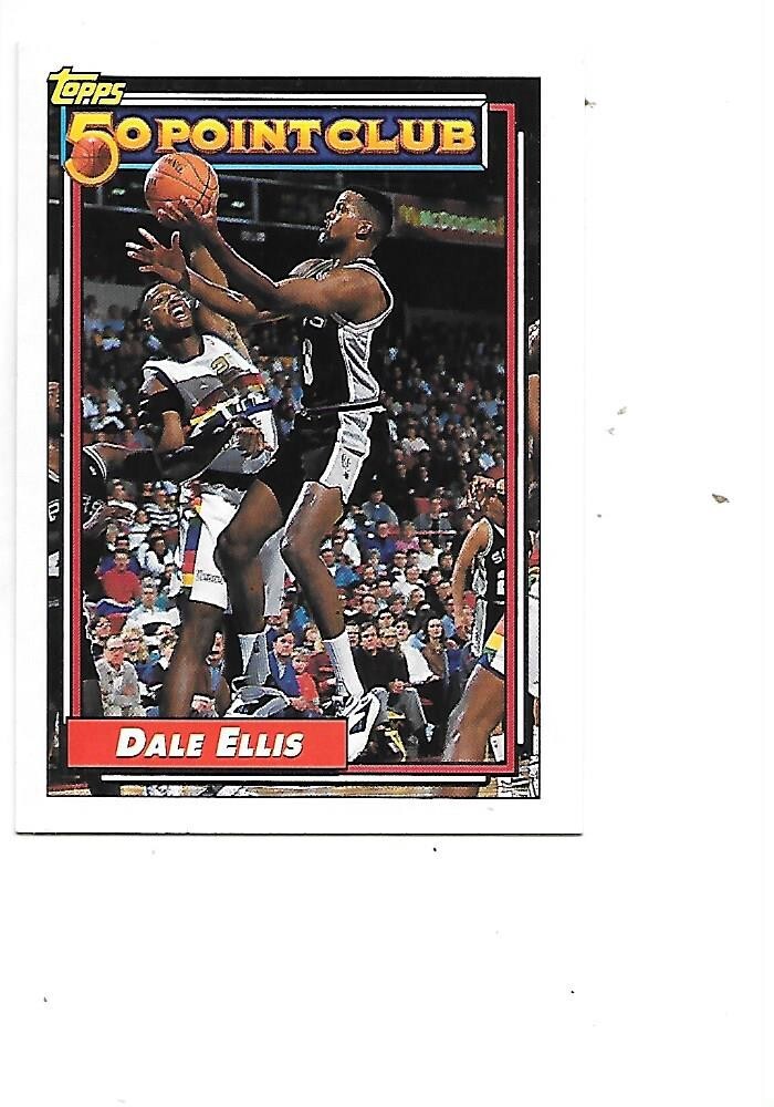 Dale Ellis 1992-93 Topps Basketball 50 Point Club Card #204 San Antonio ...