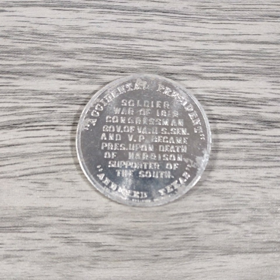 Vintage 10th President John Tyler Coin Meet the Presidents Selchow ...